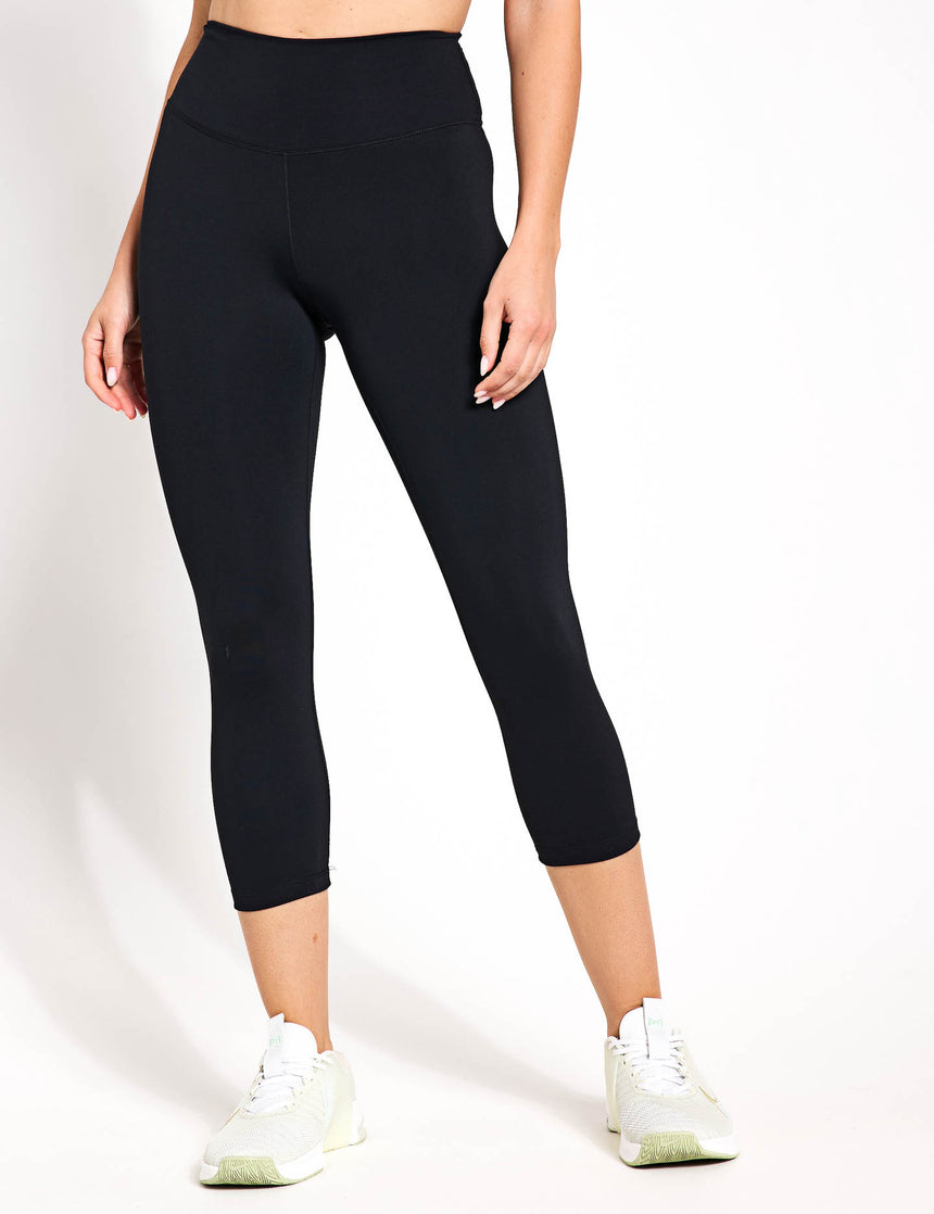 Nike | One High Waisted Crop Leggings - Black | The Sports Edit